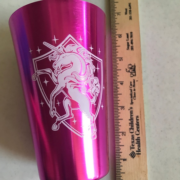 Kitchen | Hot Pink Metal Medieval Times Cup Tumbler | Poshmark